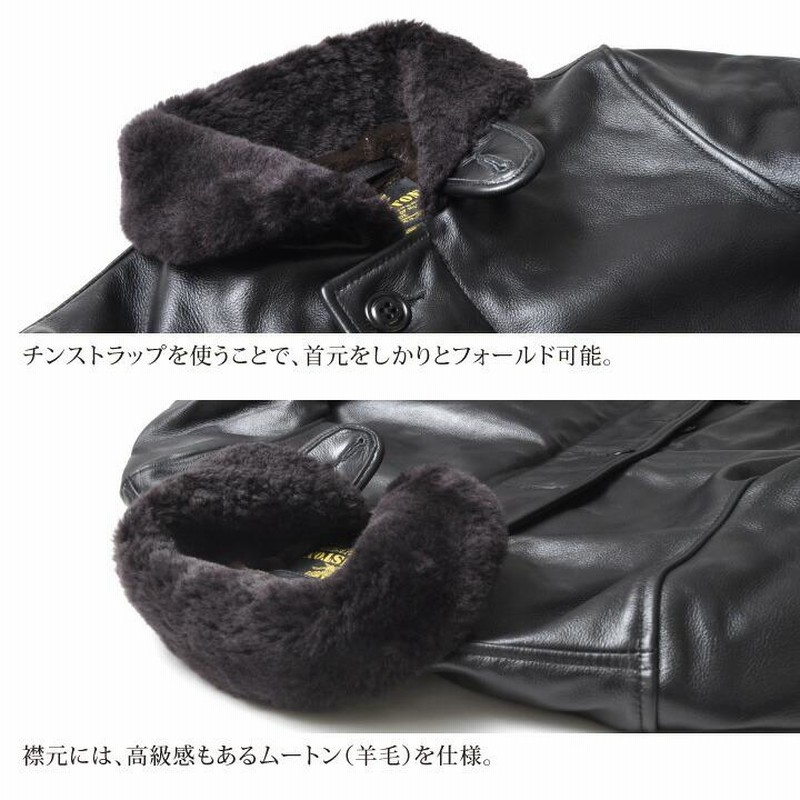 N1 デッキジャケット メンズ レザージャケット 牛革 ムートン N1 デッキジャケット メンズ レザージャケット 牛革 ムートン