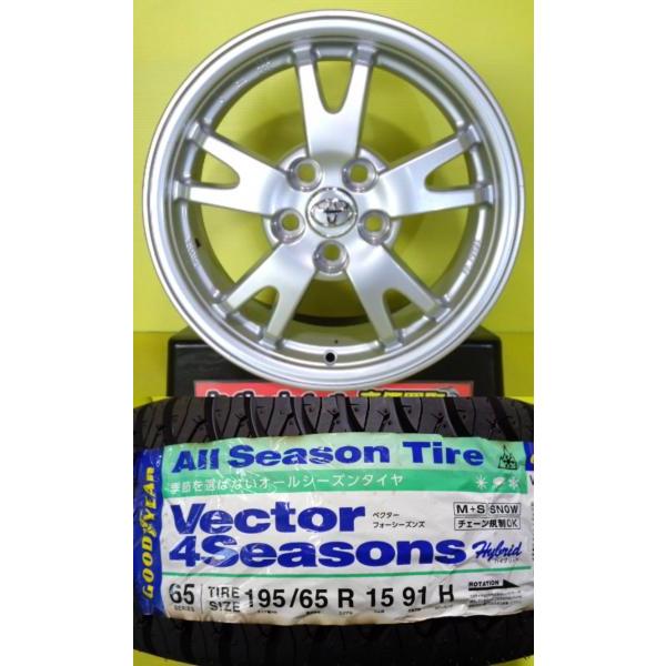 プリウス に オールシーズンタイヤ セット 195/65R15 グッドイヤー ベクター4シーズンズ トヨタ プリウス純正 6J 15 +45 5H 100 棚倉 通販 LINEポイント最大0. ...