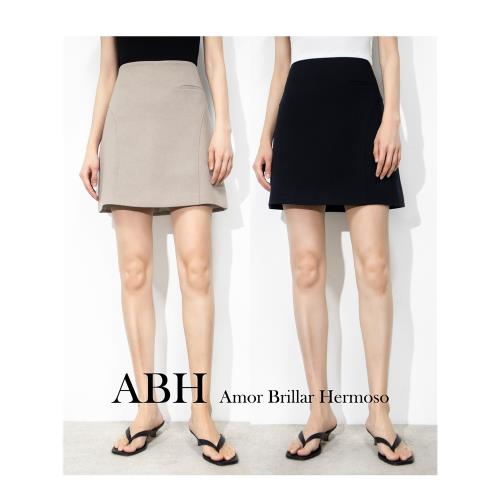 ABH分割A字通勤連腰高腰顯瘦純色短裙春秋精紡羊毛半身裙女推薦 | 東森購物 ETMall | LINE購物