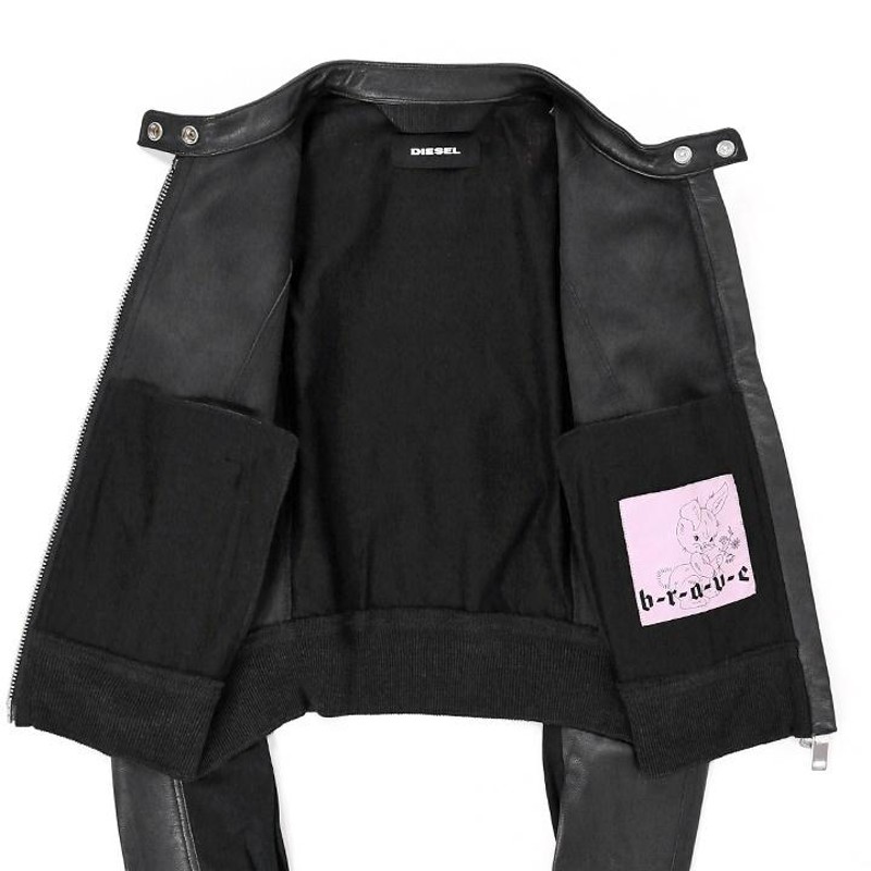 ディーゼル DIESEL レザーブルゾン レディース 羊革×ストレッチ ディーゼル DIESEL レザーブルゾン レディース 羊革×ストレッチ