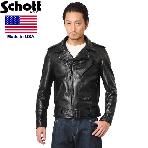 Schott ショット 513UST ONE STAR ライダースジャケット TALL ONE TONE 7491 メンズ 革ジャン ダブルライダース ブルゾン ブランド 【クーポン対象外 ...