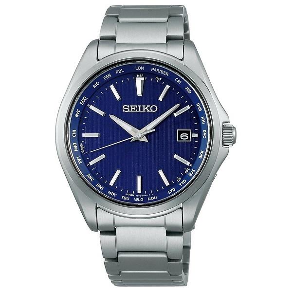 SEIKO セイコー電波 ソーラー腕時計 セイコーセレクションワールドタイムチタンメンズSBTM289 | LINEブランドカタログ