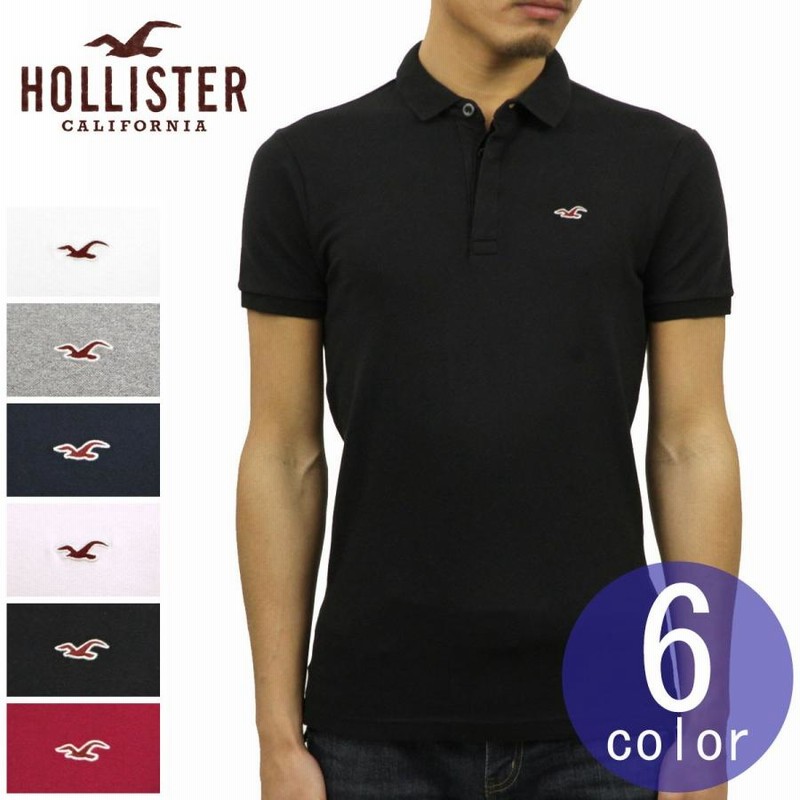 HOLLISTER Stretch Shrunken Collar Slim Fit Polo LINE