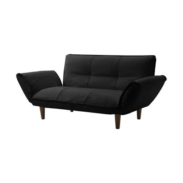 CELLUTANE KAN ソファ PVCブラック 日本製 14段 リクライニング 座面ポケットコイル 二人掛け A01p-597BK メーカー直送 | LINEブランドカタログ