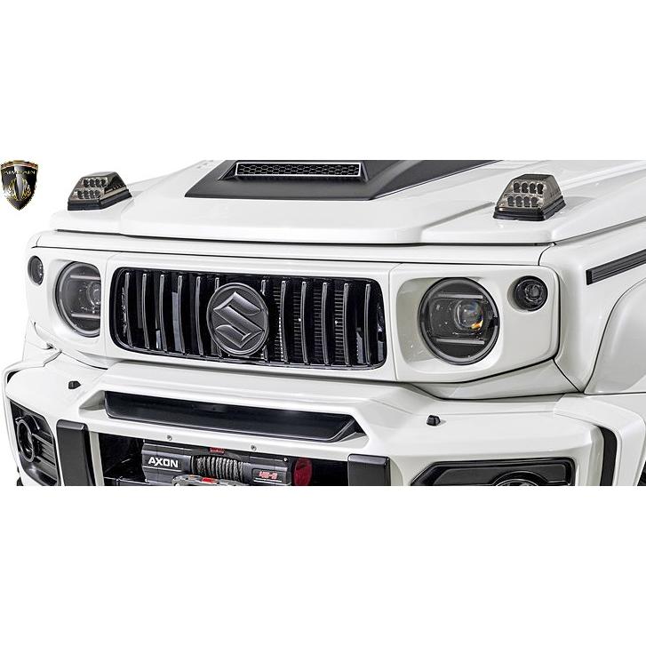 【M's】 スズキ ジムニーシエラ JB74W (2018y-) AIMGAIN MUDRON GT-X フロントグリル (Type1) FRP エイムゲイン エアロ パーツ 縦フィン ...