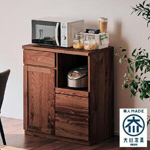 【Chatra／チャトラ 幅80cmカウンター ブラウン】★シンプルでお部屋に合わせやすいカウンターボード | LINEブランドカタログ