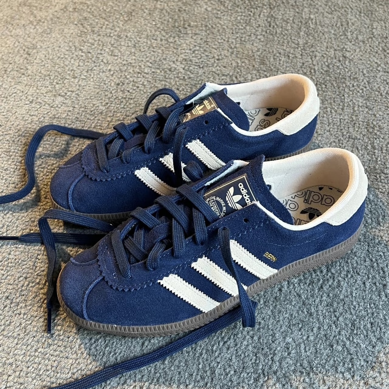 ADIDAS BERN W 海軍藍 深藍 米白線 焦糖底 德訓鞋 女鞋 IG2004推薦 | Insane21 | LINE購物