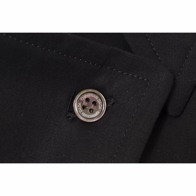 CHRISTIAN DADA 2way コットン ラップ コート 36 ブラック CHRISTIAN DADA 2way コットン ラップ コート 36 ブラック