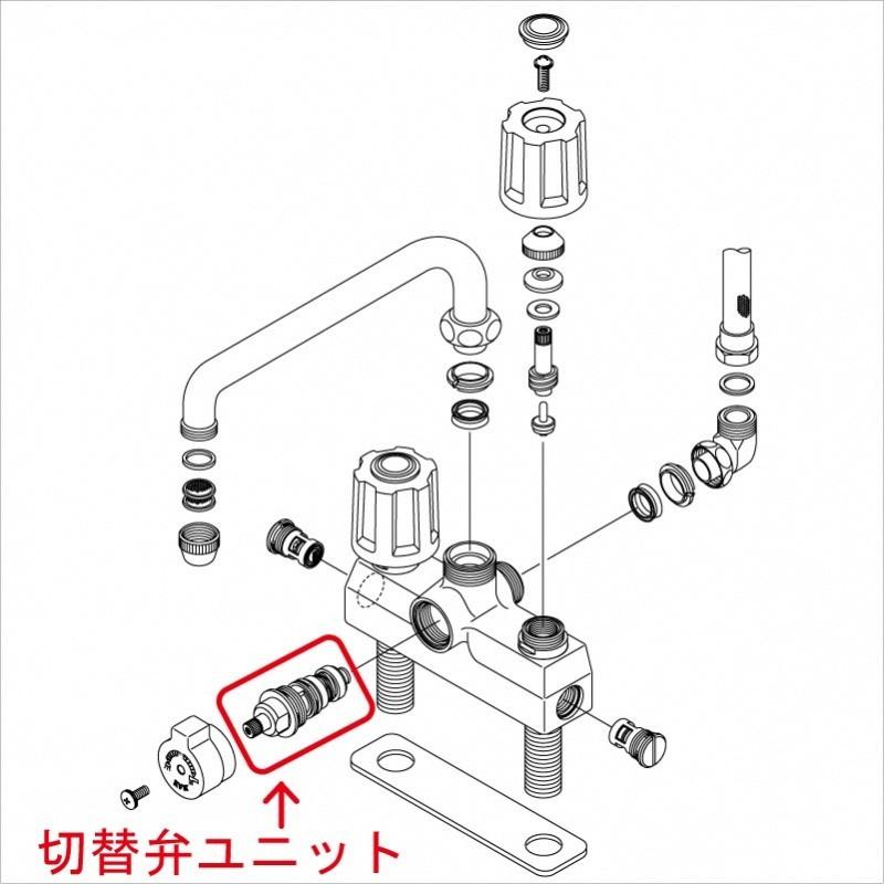 【送料無料】KVK ZKF203/000 KF205(Z)・KF206(Z)用切替弁ユニット KVK補修部品＞構造部品 [新品]【沖縄・離島送料別途】 純正品【純正品】 | LINEブランドカタログ