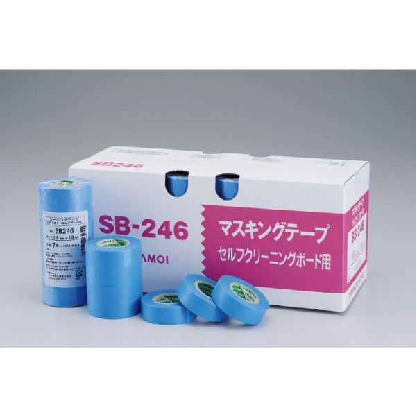 養生・マスキングテープ カモ井 SB-246(サイディングボード用) 18mm×18m 70巻入り | LINEショッピング