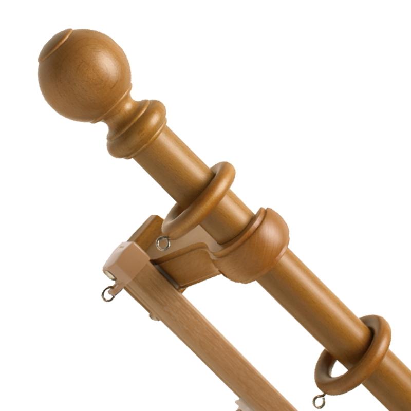 カーテンレール トーソー 木製カーテンレール ダブル TOSO ウッディ28 2.1m エリートダブルB・Eセット | LINEブランドカタログ