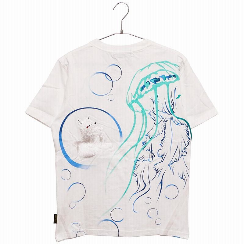 今昔 KON-JAKU クラゲ遊泳 和柄 半袖Tシャツ KJ-26013 和柄 半袖 今昔 KON-JAKU クラゲ遊泳 和柄 半袖Tシャツ KJ-26013 和柄 半袖