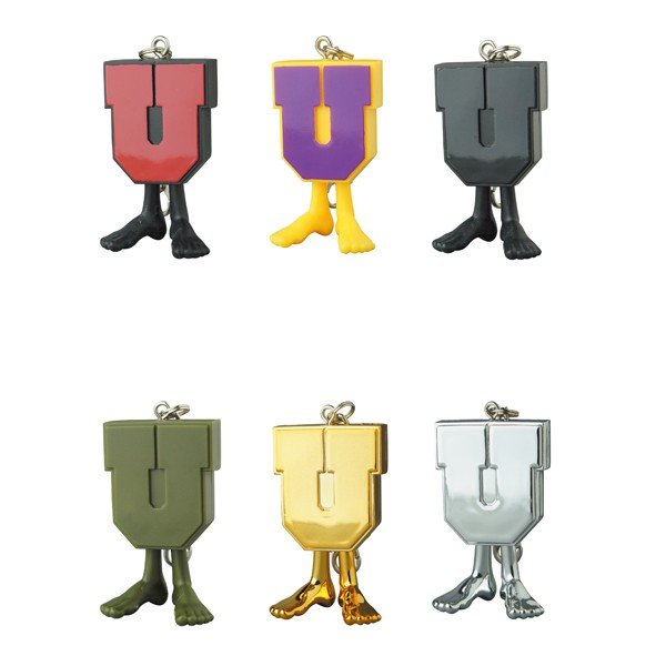 UNDEFEATED U-MAN KEYCHAIN BLACK×RED/PURPLE×YELLOW/BLACK/ OLIVE/GOLD ...