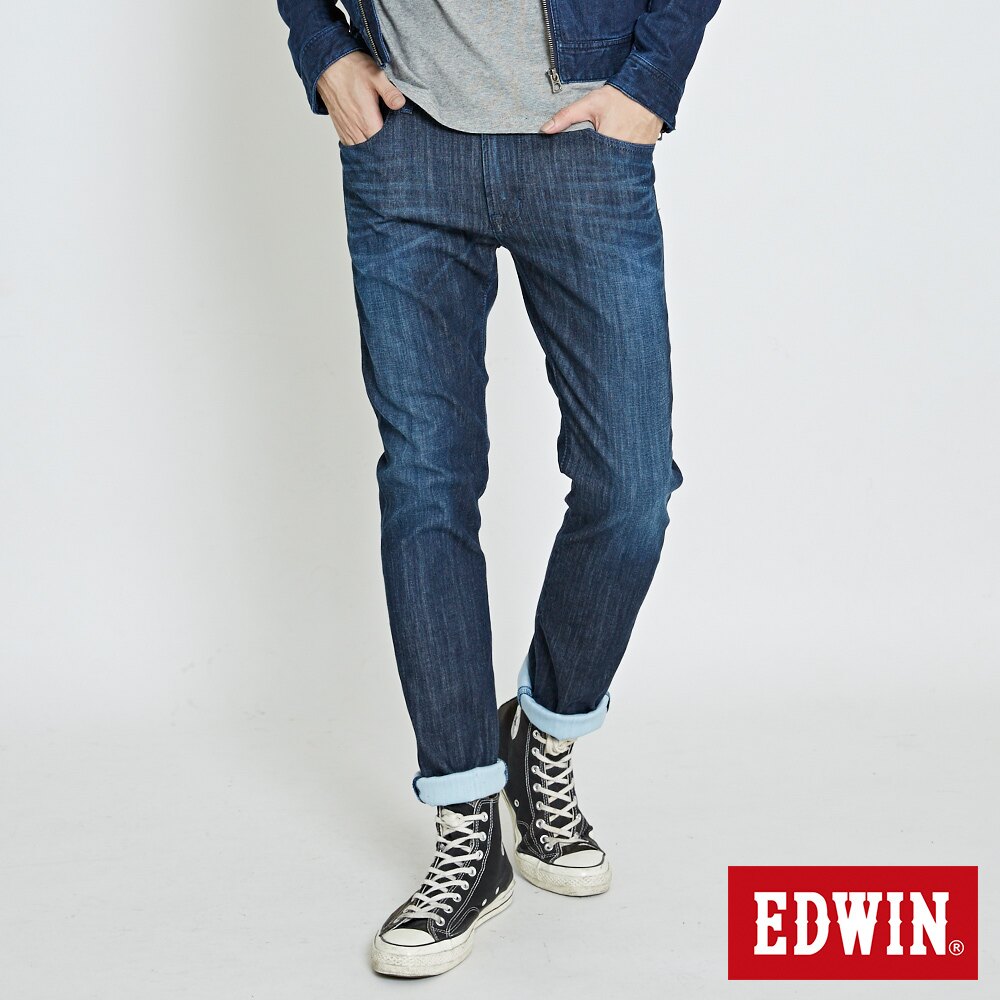 【滿額再享88折】EDWIN EDGE LINE COOL基本款涼感 窄直筒牛仔褲 (靛藍袋花) -男款 酵洗藍 SLIM推薦 | 台灣樂天市場 | LINE購物