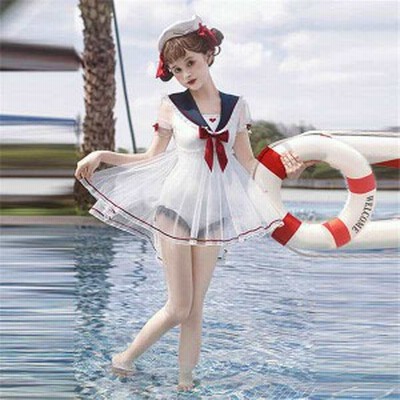 ワンピース水着 レディース マリン風 セーラー服 かわいい ワンピース水着 レディース マリン風 セーラー服 かわいい