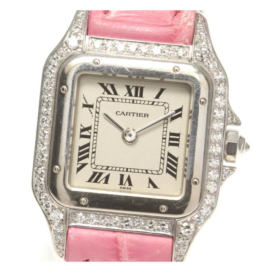 【CARTIER】カルティエ パンテール K18WG アフターダイヤベゼル クォーツ レディース | LINEブランドカタログ