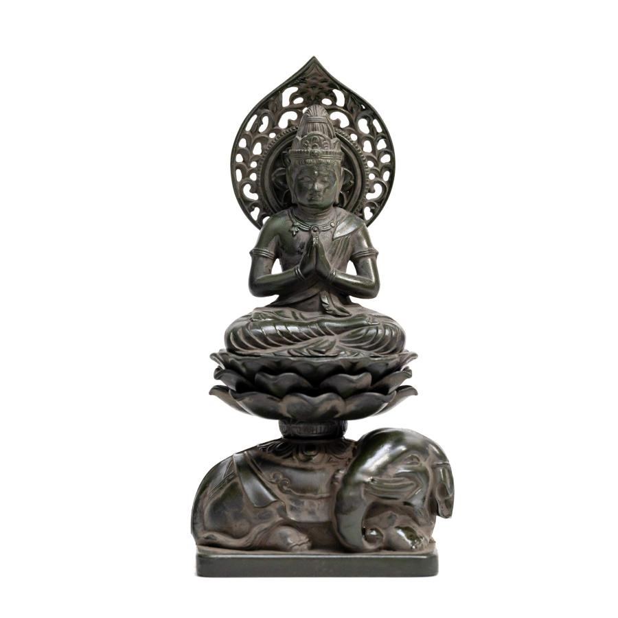 仏像 普賢菩薩 15cm (古美青銅) 仏師:牧田秀雲 原型_(辰 仏像 普賢菩薩 15cm (古美青銅) 仏師:牧田秀雲 原型_(辰