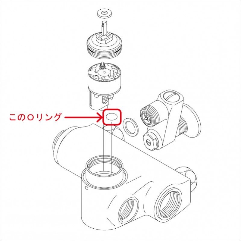 【ゆうパケット対応品】 KVK ZK106/000 KF151・KM55G-E等用Oリング KVK補修部品＞構造部品 | LINEショッピング
