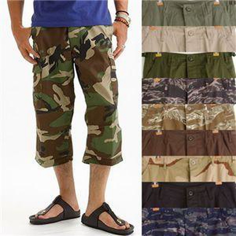 アメリカ軍 BDU クロップド カーゴパンツ 迷彩服 Mサイズ ブラック 7分丈 リップストップ レプリカ ミリタリーパンツ 黒 送料無料 アメリカ軍 BDU クロップド カーゴパンツ 迷彩服 Mサイズ ウッドランド