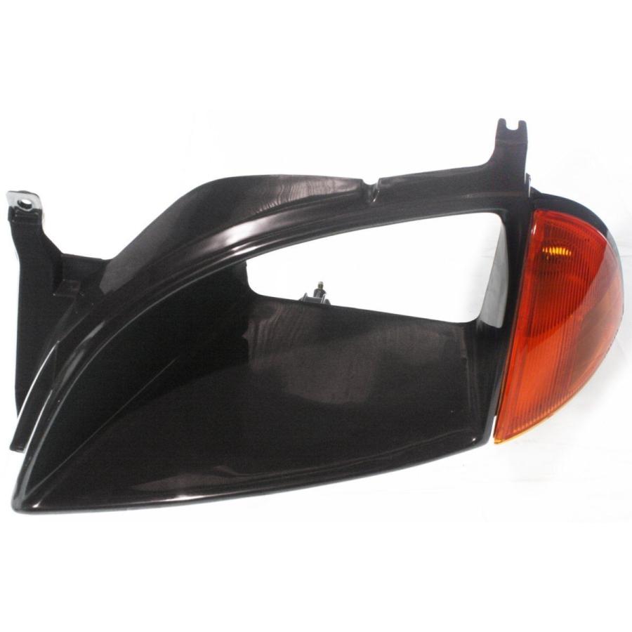 USコーナーライト 1995-1997 Geo MetroのためのヘッドライトのドアLeft Black with Corner Light ...