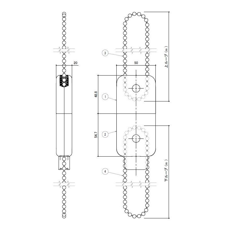 ダブルループチェーン 1.25m / 防火戸FG-L用 W-01-BWNP 交換用 部品 LIXIL リクシル TOSTEM トステム | LINEブランドカタログ