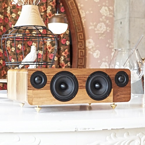 【集購】minfort｜實木藍牙鍍金錐手工音響-min660(柚木/胡桃木)推薦 | 有.設計uDesign | LINE購物