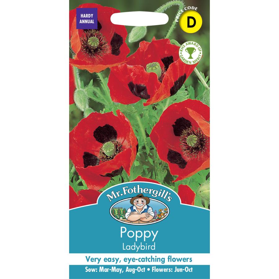 【種子】Mr.Fothergill's Seeds Papaver rhoeas(Poppy) Ladybird ポピー レディ・バード ...