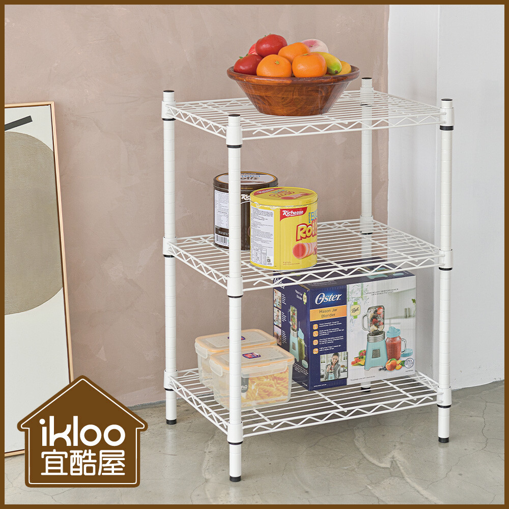 ikloo台製耐重三層鐵力士架/置物架(白)推薦 | 松果購物｜放大你對家的想像 | LINE購物