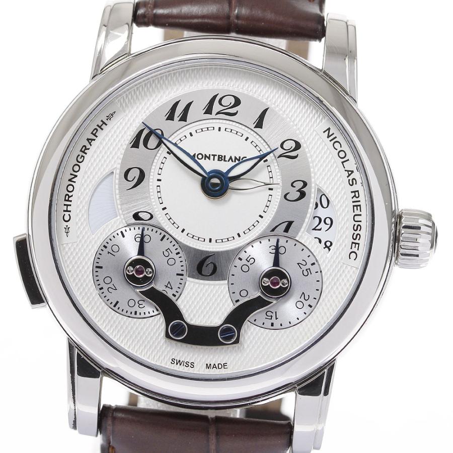 ★箱・保証書付き【MONTBLANC】モンブラン ニコラ・リューセック 106487 ワンプッシュクロノ 自動巻き メンズ 【2210 ...